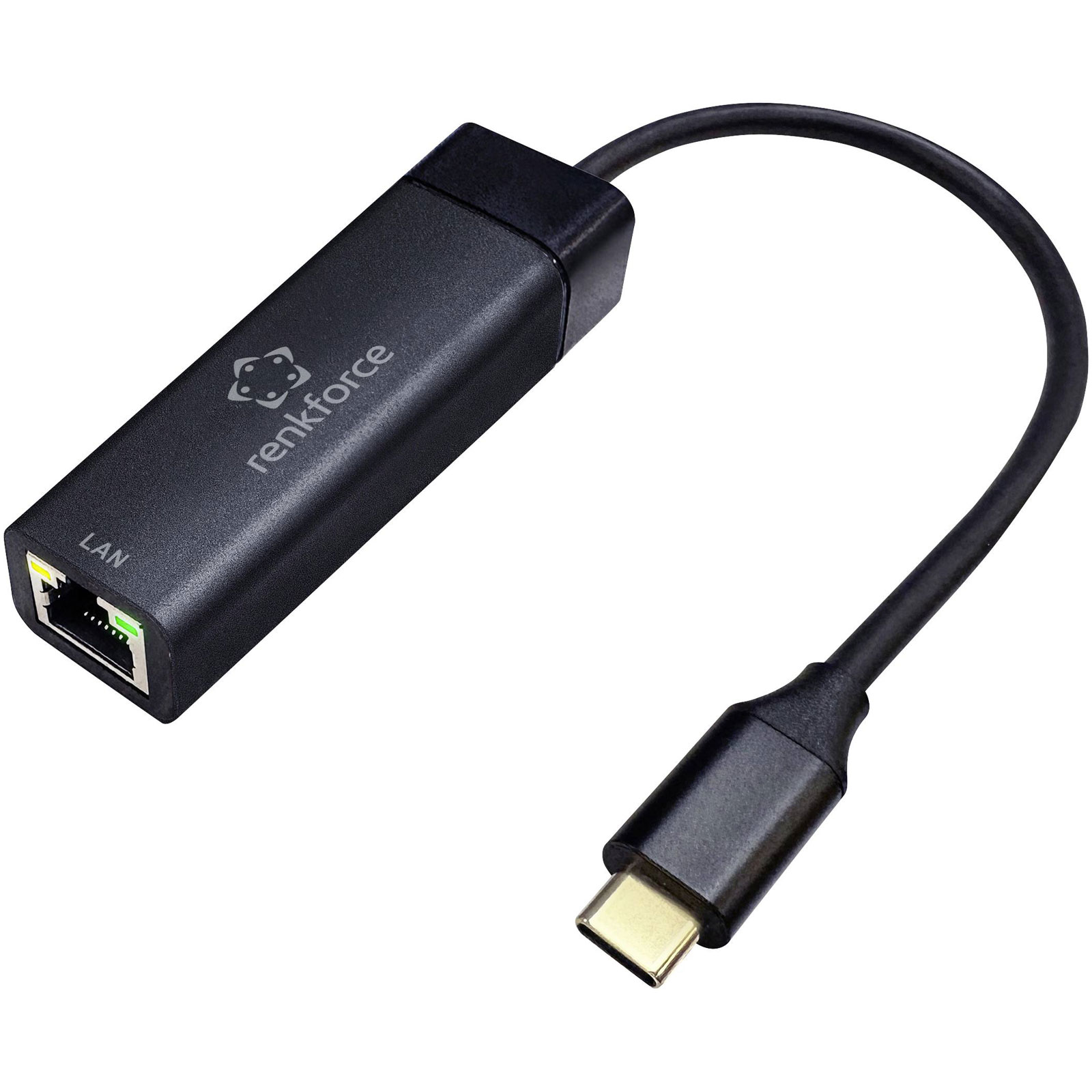 Renkforce RF-6771844 USB-C RJ45 Adapter 15 cm PVC USB 3.2 Gen 1 to RJ45 ...