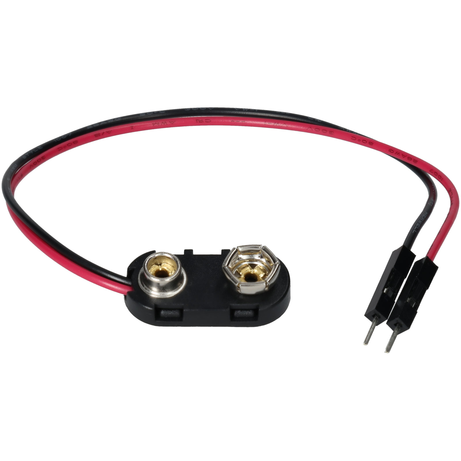 R-TECH 180178 PP3 Battery Clip with PCB Pins 150mm | Rapid Online