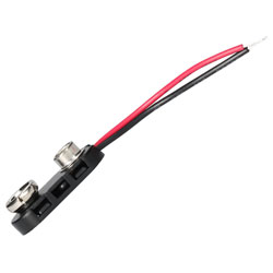 Comfortable BS-IR-1 PP3 Battery Clip, End Entry 45mm Leads | Rapid Online