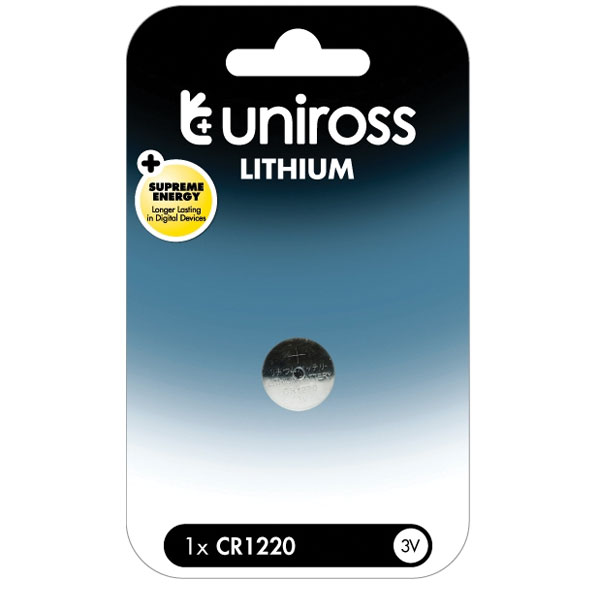 Uniross Cr1220 Lithium Coin Cell | Rapid Electronics Uniross Cr1220 Lithium Coin Cell | Rapid Electronics