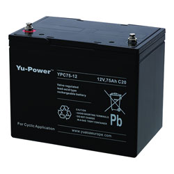 Yuasa Yu-Power YPC75-12 Deep Cycle Cyclic Battery SLA 12V 75Ah | Rapid ...