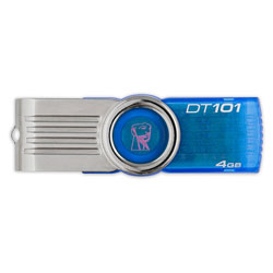 Kingston 4GB Datatraveler 101 Generation 2 Cyan USB Flash Drive | Rapid ...