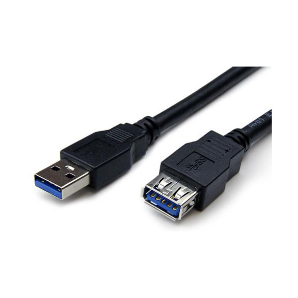 StarTech.com USB3SEXT6BK SuperSpeed USB 3.0 Cable A To A - M/F 6 ft Blk | Rapid Electronics