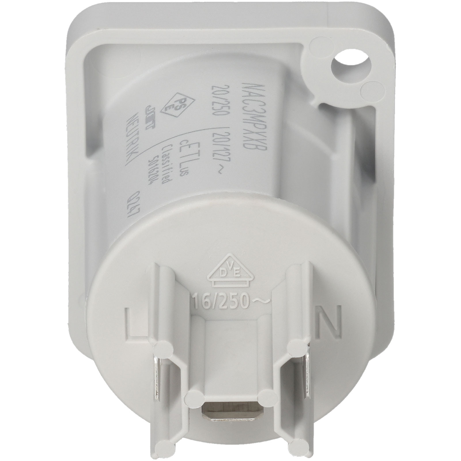 Neutrik NAC3MPXXB B Type Locking Mains Socket | Rapid Online