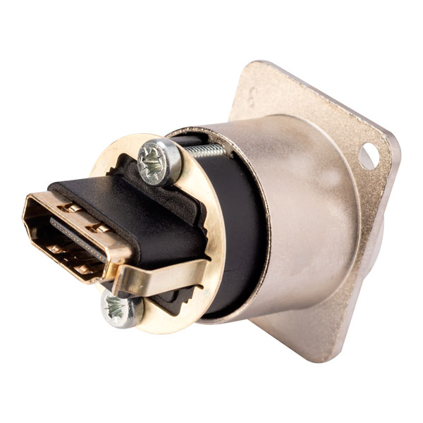 Neutrik NAHDMI-W HDMI Feedthrough Adaptor D Shape Housing | Rapid Online