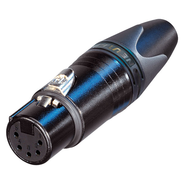 Neutrik NC5FXX-B 5-Pole XLR Cable Socket (Black) | Rapid Electronics