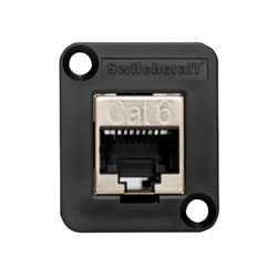 Switchcraft EHRJ45P6S Cat 6 RJ45 Screened Panel Socket Coupler in XLR ...