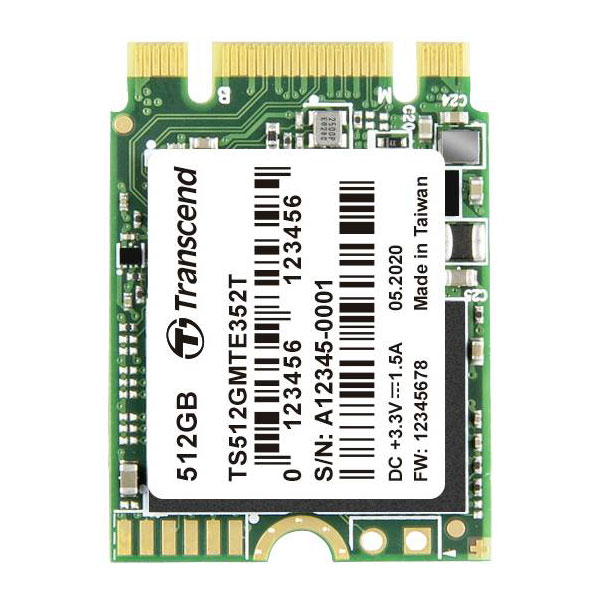 Transcend TS512GMTE352T Memory Data Storage 512GB PCIe NVMe solid state ...