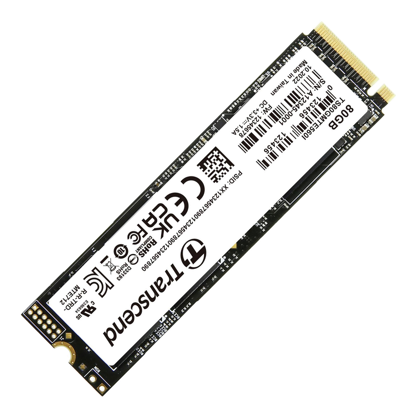 Transcend TS80GMTE560I Memory Storage PCIe Gen3 x4 TLC NAND Flash 80GB ...