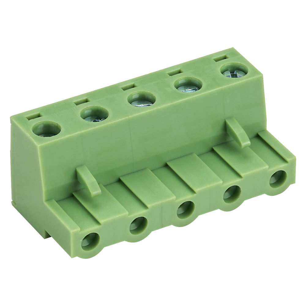 TruConnect 7.5mm Female Pluggable Horizontal 5 Way Terminal Block ...