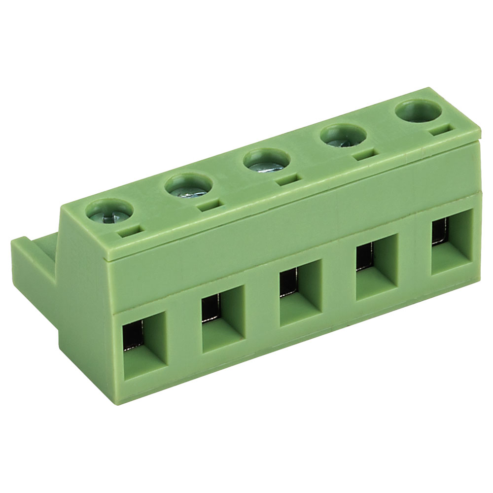TruConnect 7.5mm Female Pluggable Horizontal 5 Way Terminal Block ...