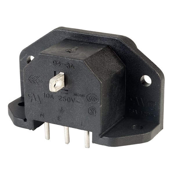 Inalways 0714 PCB Mount IEC Chassis Plug | Rapid Online