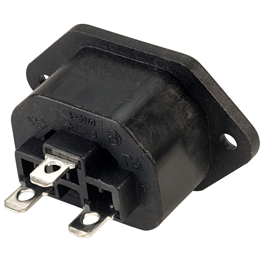 Inalways 0708-1-CQ IEC Female Chassis Socket | Rapid Online