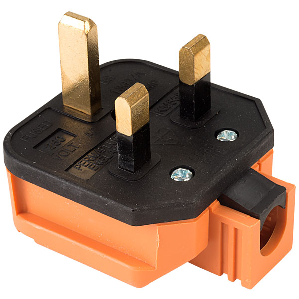 Masterplug HDPT13O Plug 13A Thermoplastic - Orange | Rapid Online