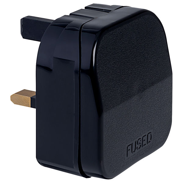 Power Connections ECP-BK-R-5A European Converter Plug - Black 5A ...