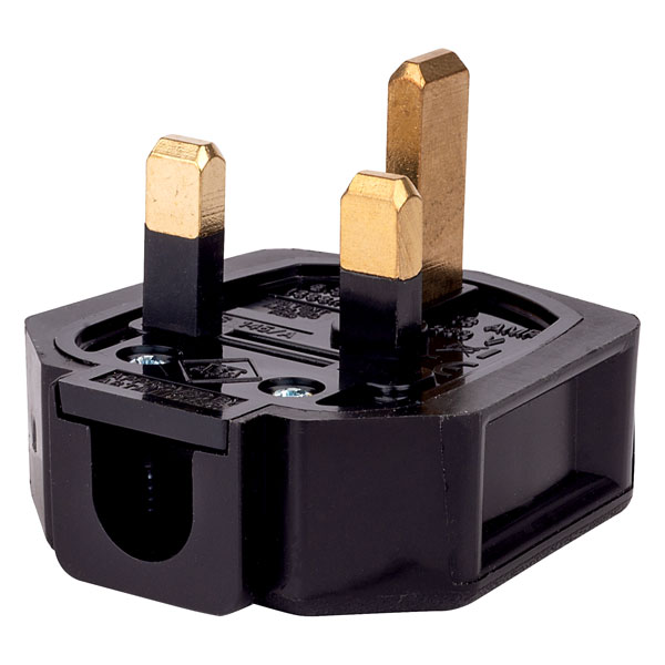 MK PF133BLK Duraplug 13A Fused Black | Rapid Online