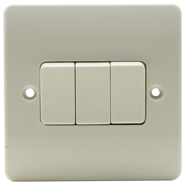 MK K4873 WHI 3g 2W Plate Switch | Rapid Electronics
