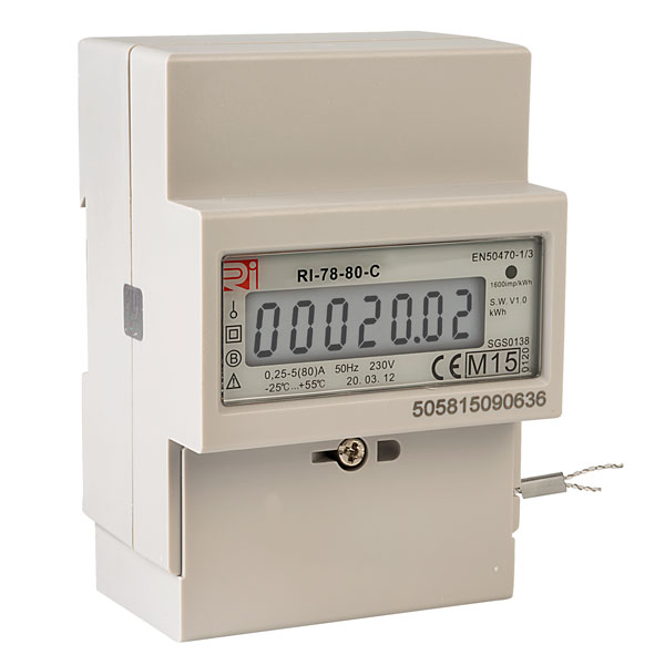 Rayleigh Instruments RI-78-80-C Single Phase MID Certified 80A Meter ... Rayleigh Instruments RI-78-80-C Single Phase MID Certified 80A Meter ...