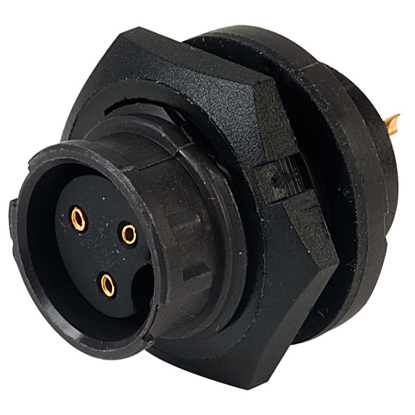 Switchcraft EN3P3F 3 Pole Weathertight Panel Skt | Rapid Electronics