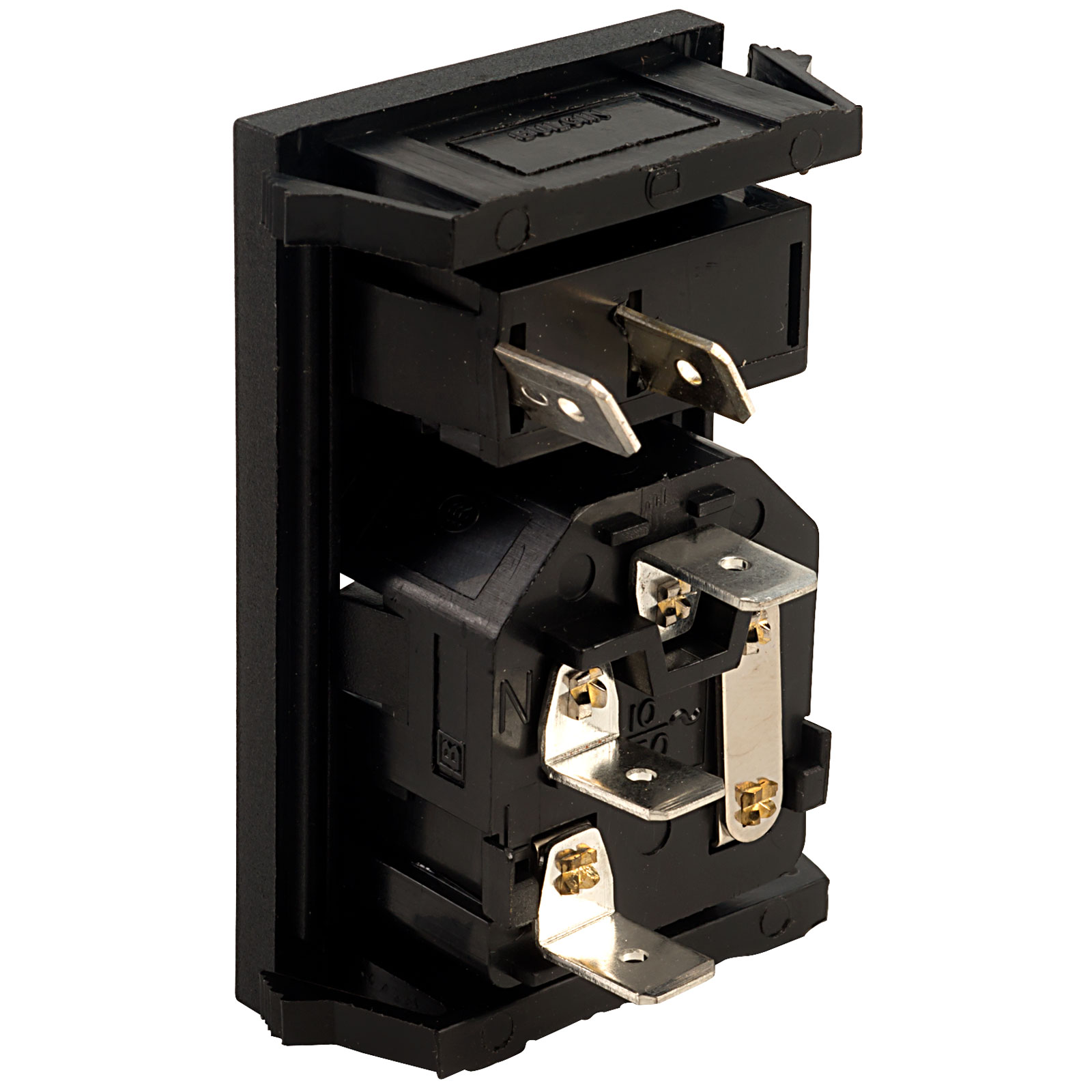 Bulgin BZV01/Z0000/01 Fused and Switched Vertical Inlet | Rapid Online
