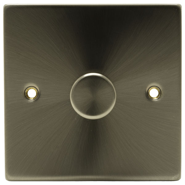 Click VPSC140 Deco Satin Chrome 1 Gang 2 Way Mains Voltage Dimmer ...