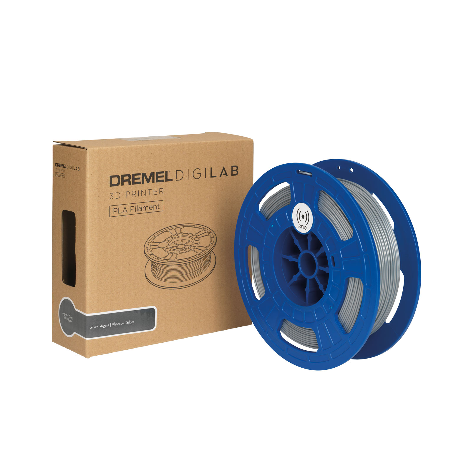 Dremel 3D PLA Filament 1.75mm 0.75kg - Silver | Rapid Online