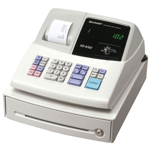 Sharp Compact Cash Register White | Rapid Electronics