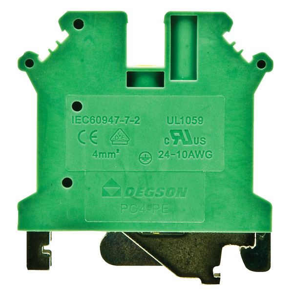 DIN Rail Earth Terminal 4mm | Rapid Online