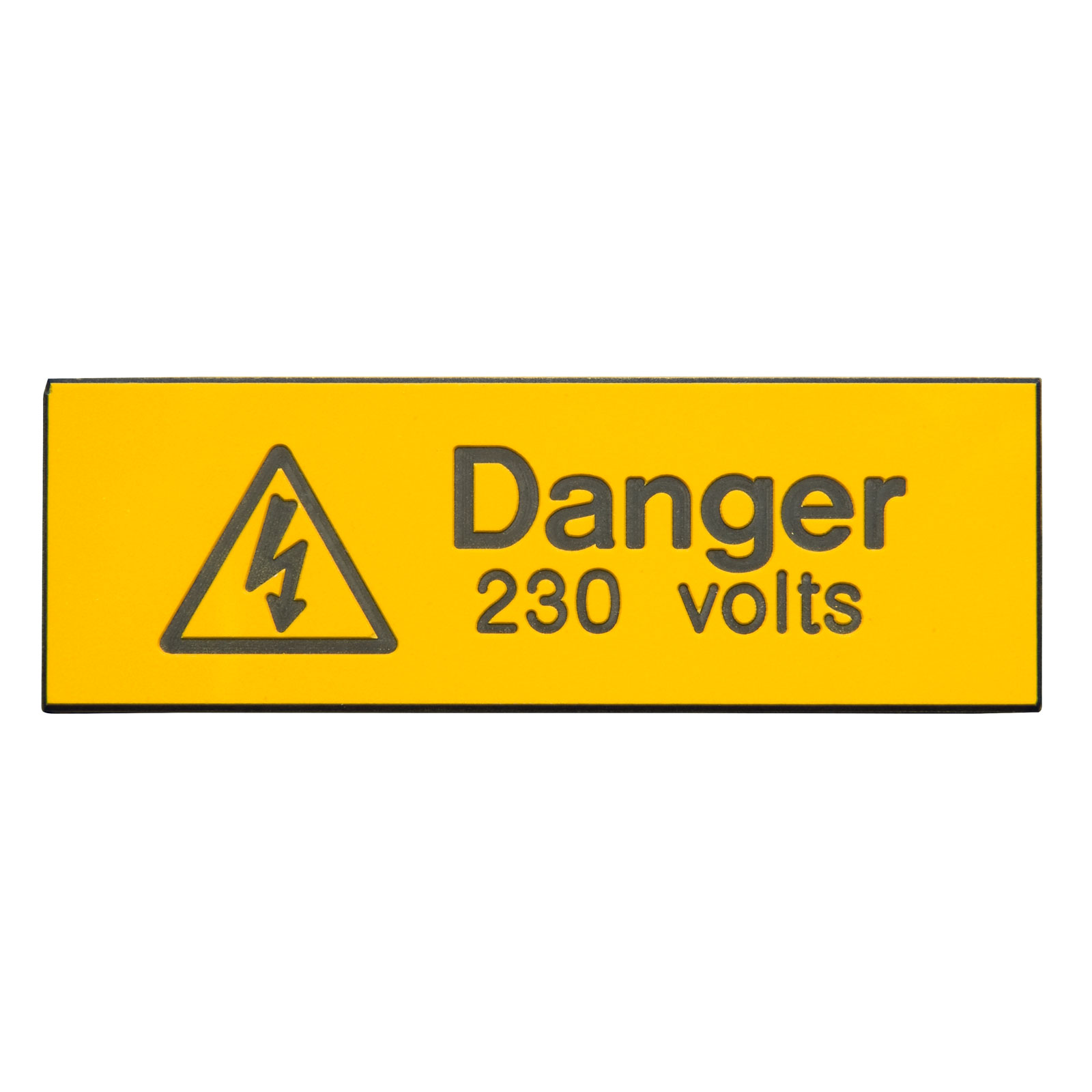 Industrial Signs IS1105EN Danger 230V 75x25 - Pack of 5 Rigid Engraved ...