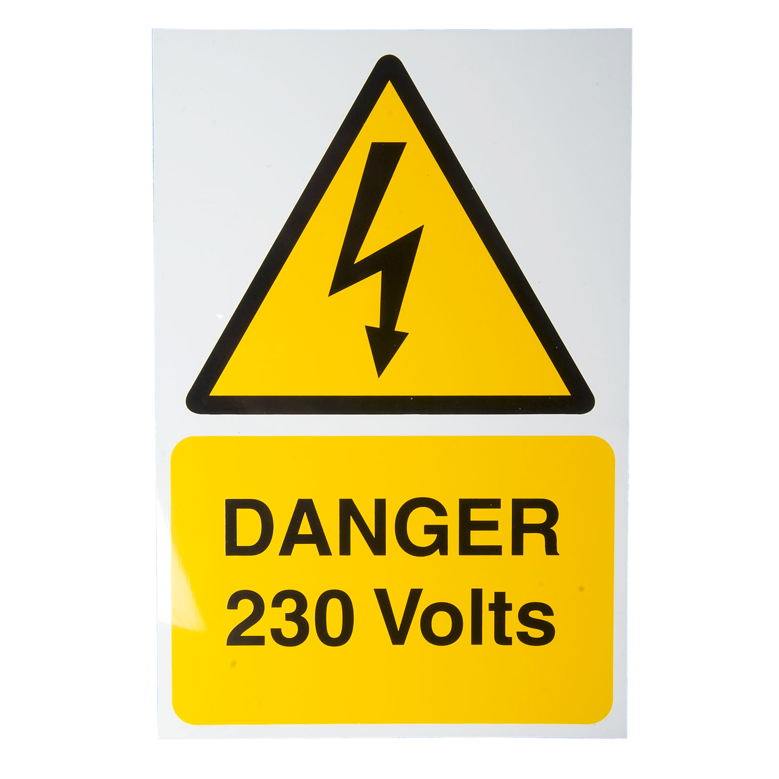 Industrial Signs IS4901RP Danger 230V 150x225 - Pack of 1 Rigid S/a Pvc ...