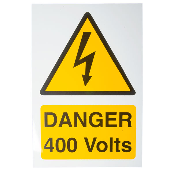 Industrial Signs IS5101RP Danger 400V 150x225 - Pack of 1 Rigid S/a Pvc ...