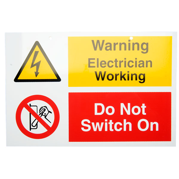 Industrial Signs IS1301RP Warning Electrician Working 150x225 - Pack of ...