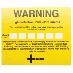 Industrial Signs IS7010SA High Conductive Current Labels 75x65 - Pack ...