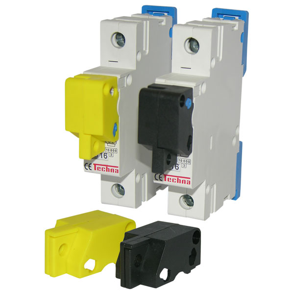 Techna Jtec 10ka Mcb Lock On/off Adaptor Black | Rapid Electronics