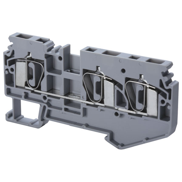 Connectwell TTECCSC4T1-2 DIN Rail Spring Clamp 4mm Terminal (1 In 2 Out ...