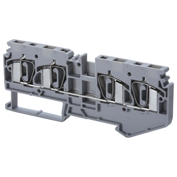 Connectwell TTECCSC4T2-2 DIN Rail Spring Clamp 4mm Terminal (2 In 2 Out ...