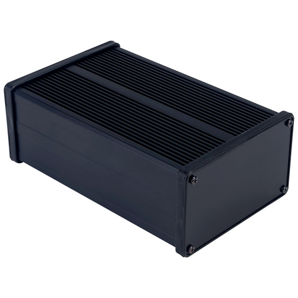Hammond 431621 Heat Sink Case Black 165 x 105 x 60mm | Rapid Electronics