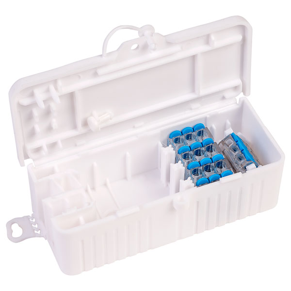 Hylec DEKSB-004/5 DEBOX Junction Box with 5x 3 Pole Screwless Terminal ...