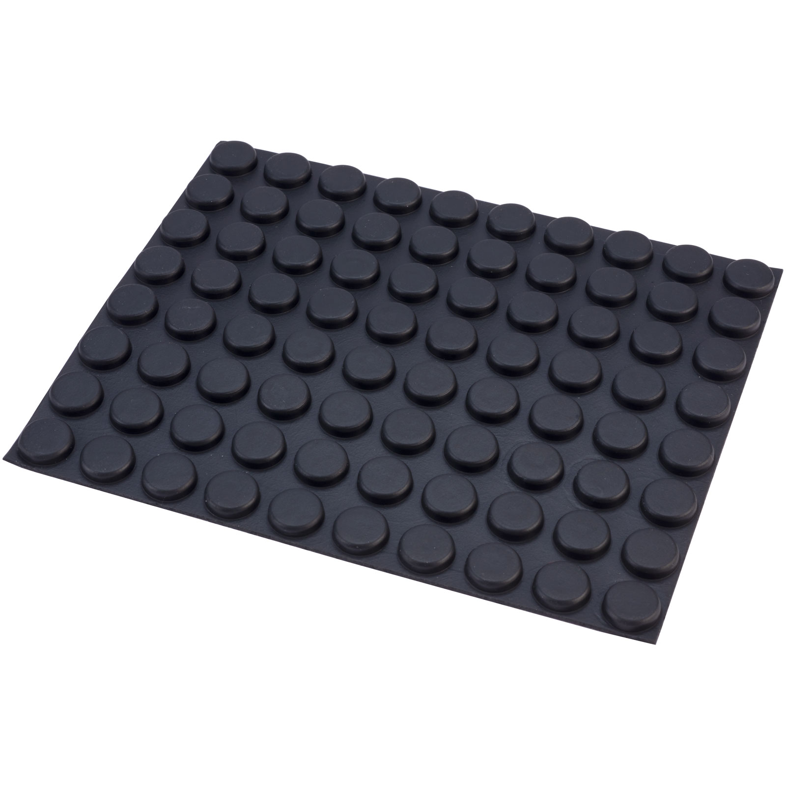 R-TECH 310035 Flat Round Rubber Feet 13.0 x 12.2 x 4.5 - Black - Sheet ...