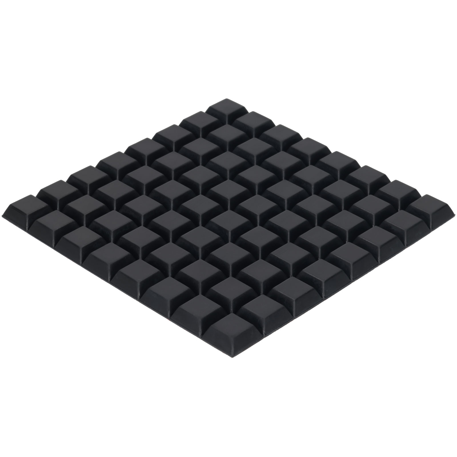 R-TECH 310040 Flat Square Rubber Feet 20.5 x 20.5 x 7.6 - Black - Sheet ...