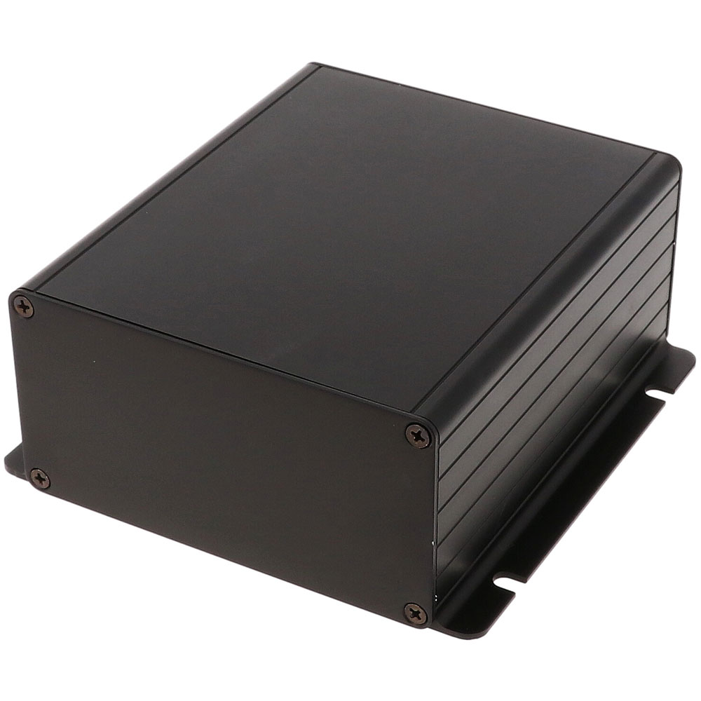 Hammond 1455NF1201BK Extruded Enclosure Side Mounting 120X103X53 Black ...