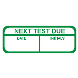 Next Test Due Labels, Green Mark & Seal, 40 x 15mm, Pack Of 120 | Rapid ...