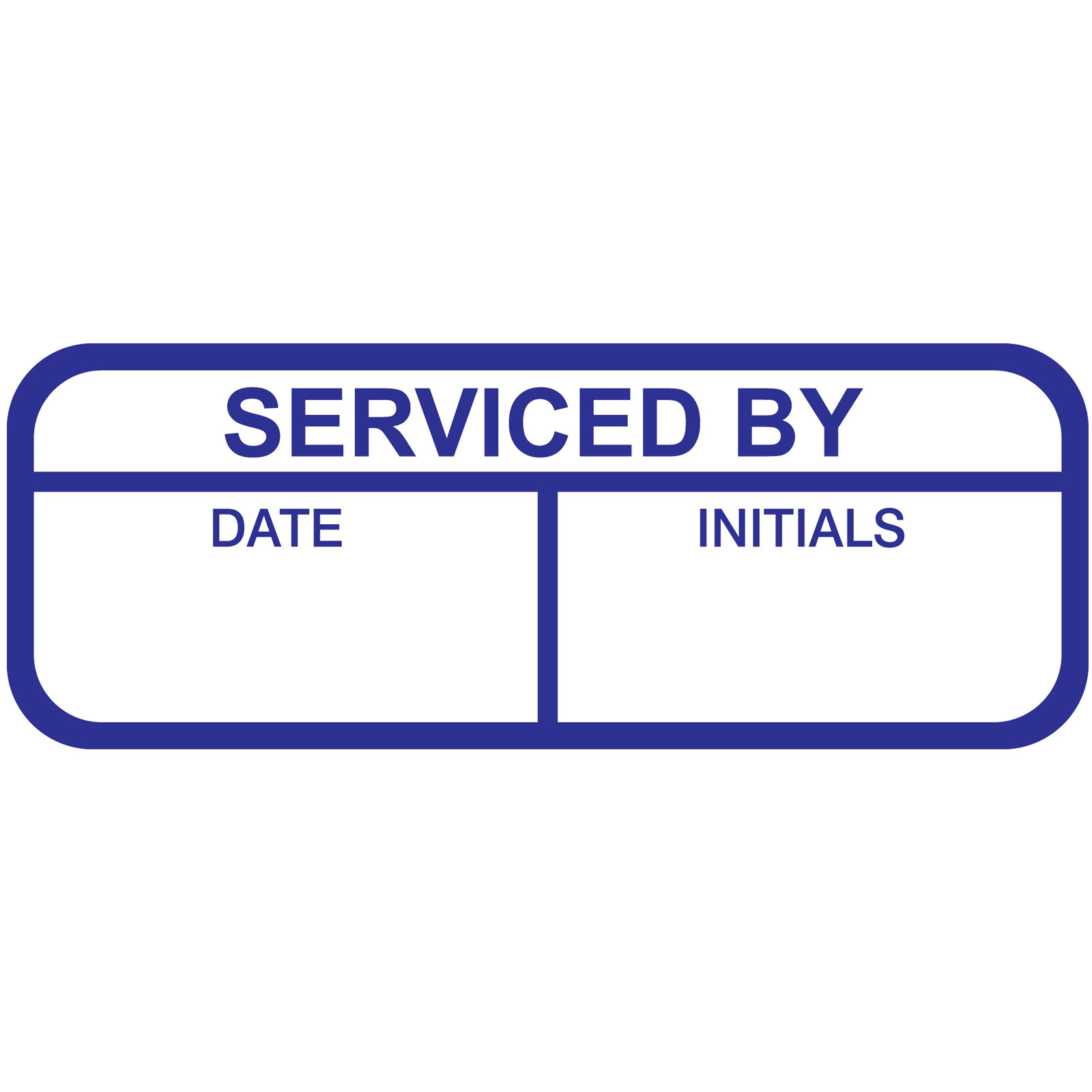 Serviced By Labels, Blue Mark & Seal, 40 x 15mm, Pack Of 120 | Rapid ...