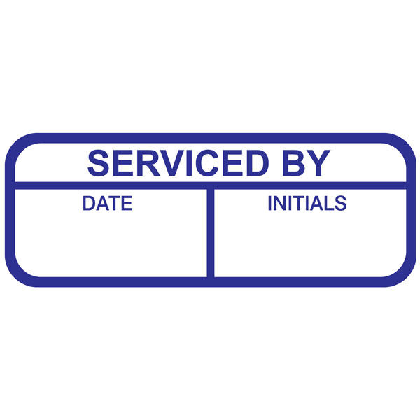 Serviced By Labels, Blue Mark & Seal, 40 x 15mm, Pack Of 120 | Rapid ...