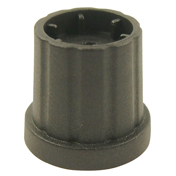 Cliff K21 Control Knob Black 4mm Splined | Rapid Electronics