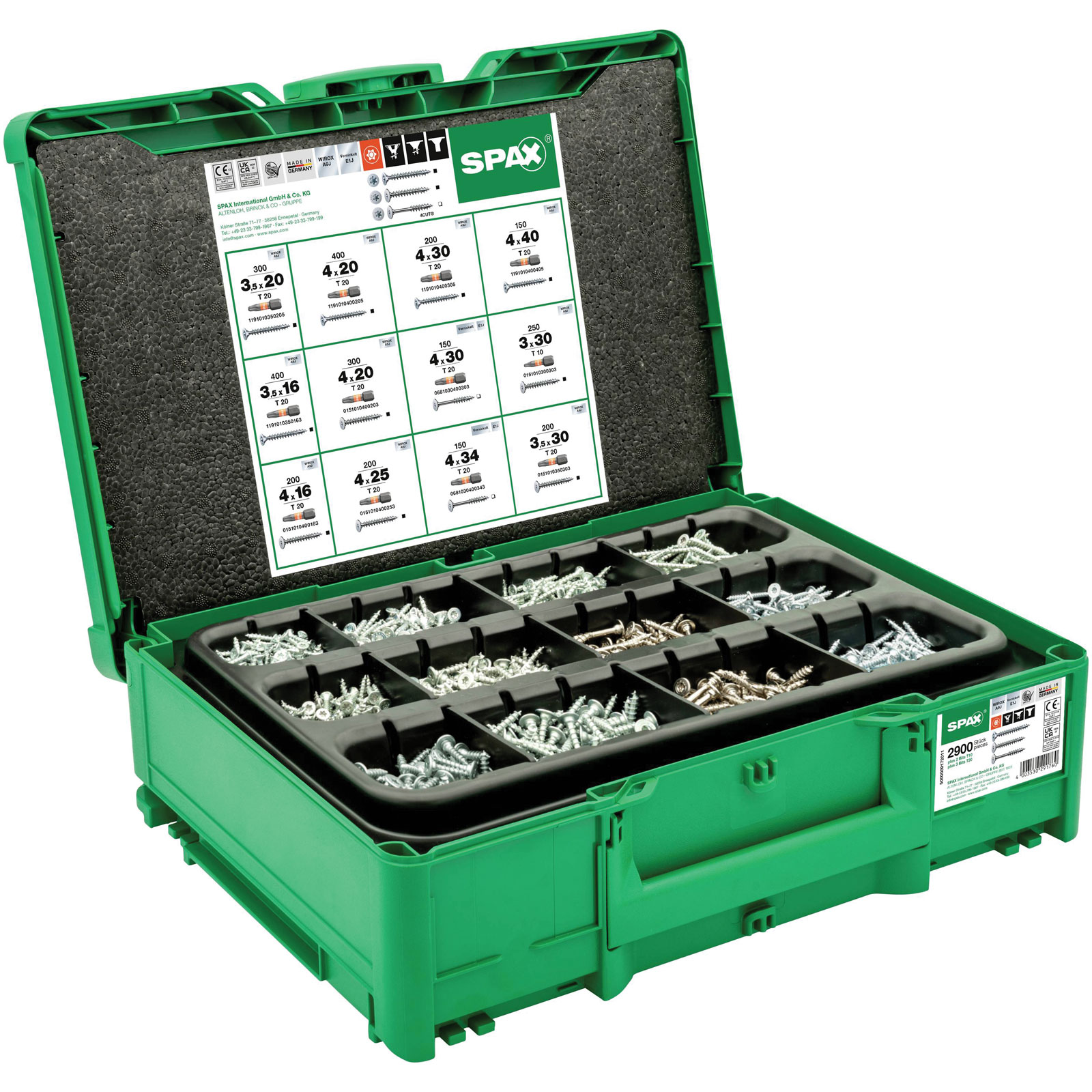 SPAX 5000009172011 Box Systainer³ Furniture Construction T-Loc 2900pc ...