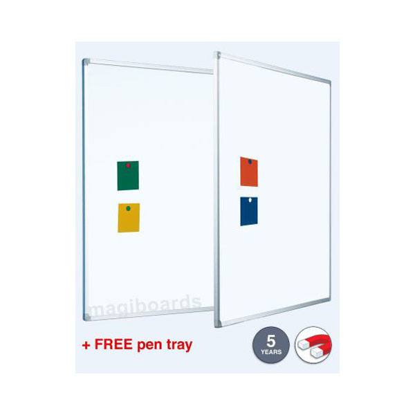 Enamel Magnetic Wing Whiteboard 1 Wing 90 x 120cm | Rapid Electronics