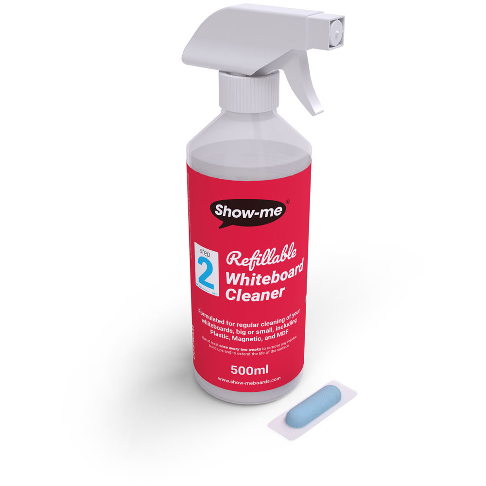 Show-me WCE500 Refillable Whiteboard Cleaner 500ml | Rapid Online