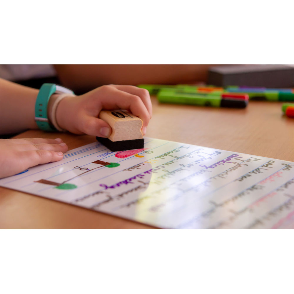 Show-me LIB10 Show-me A4 Lined Mini Whiteboards, Pack of 10 Boards | Rapid Online