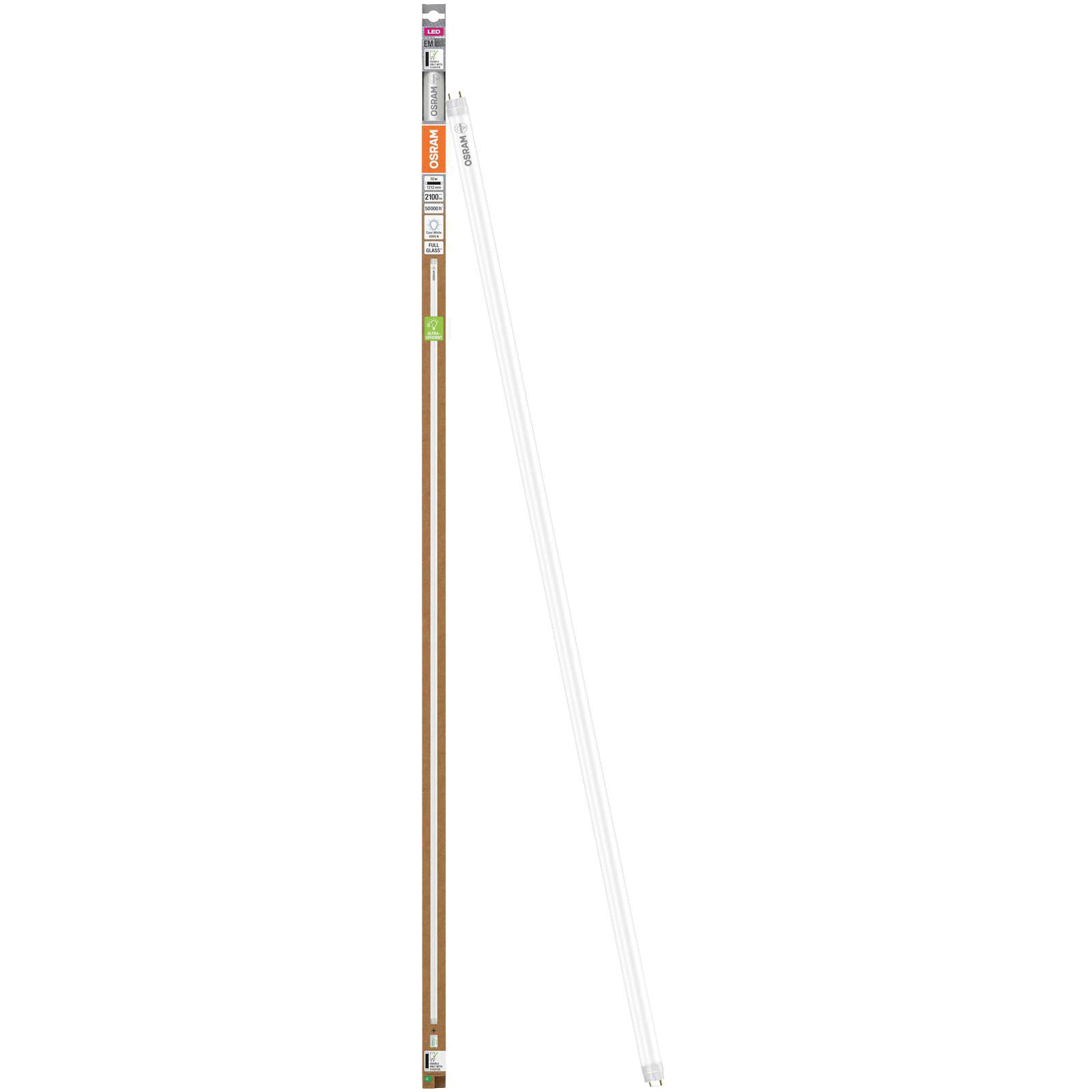 OSRAM 4099854223358 LED TUBE T8 EM Energy Eff CLASS A 1200 mm 10W 840 ...